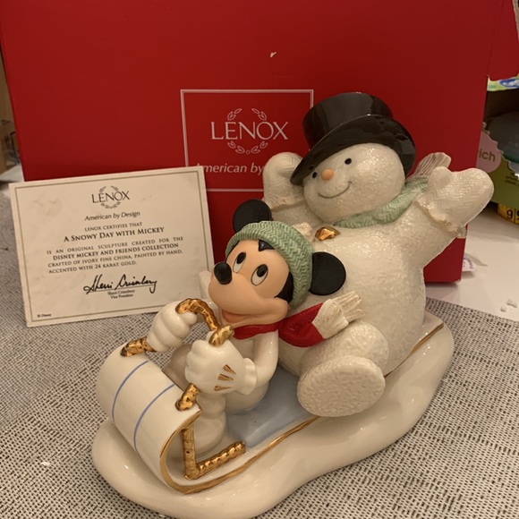 Disney | Holiday | Lenox Disney Mickey Mouse A Snowy Day With Mickey ...